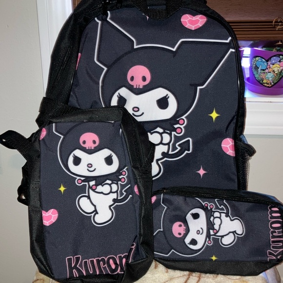 Kuromi | Bags | Kuromi 3 Piece Backpack Set | Poshmark